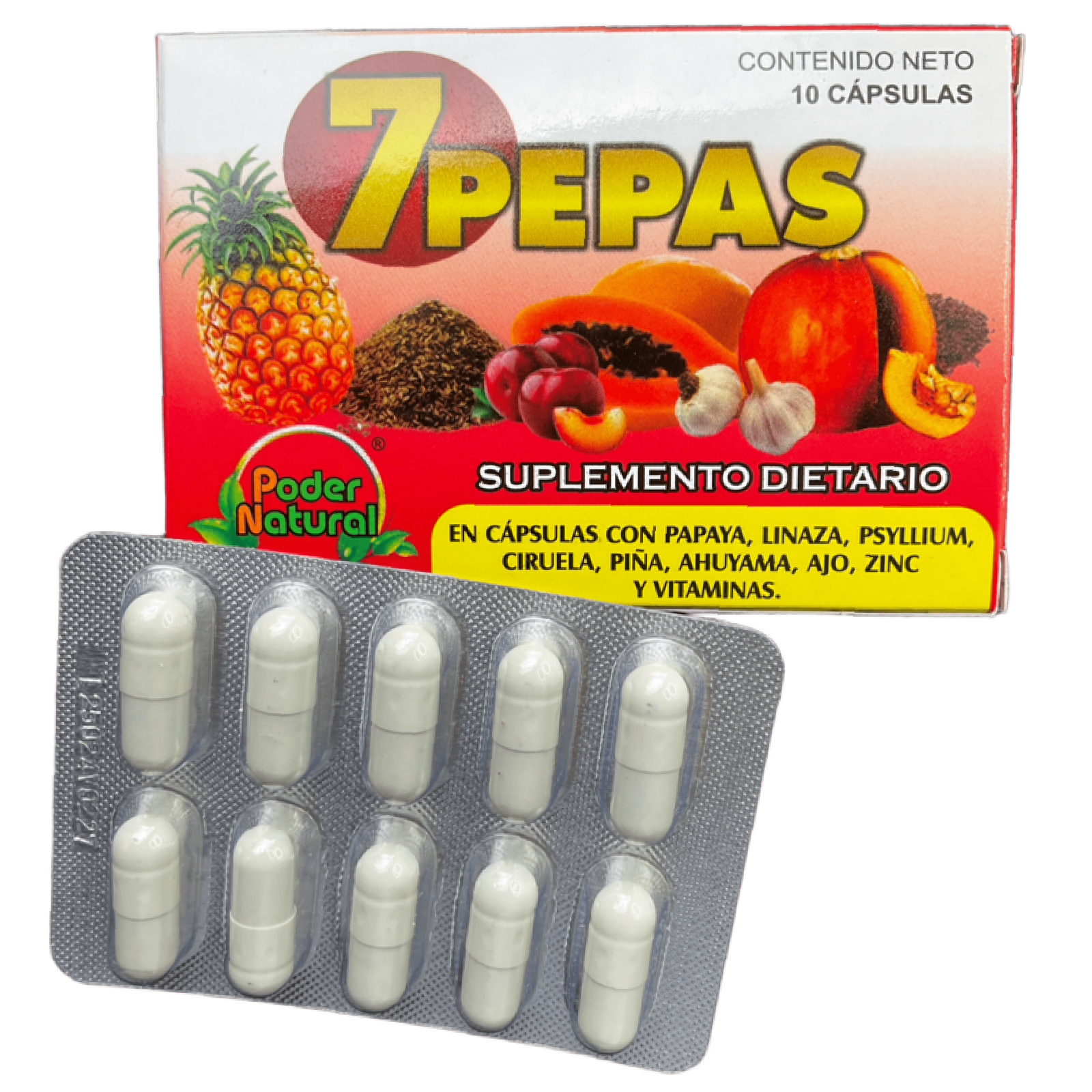 Laxante 7 Pepas – Suplemento Natural Desparasitante ( 10 Cápsulas ...