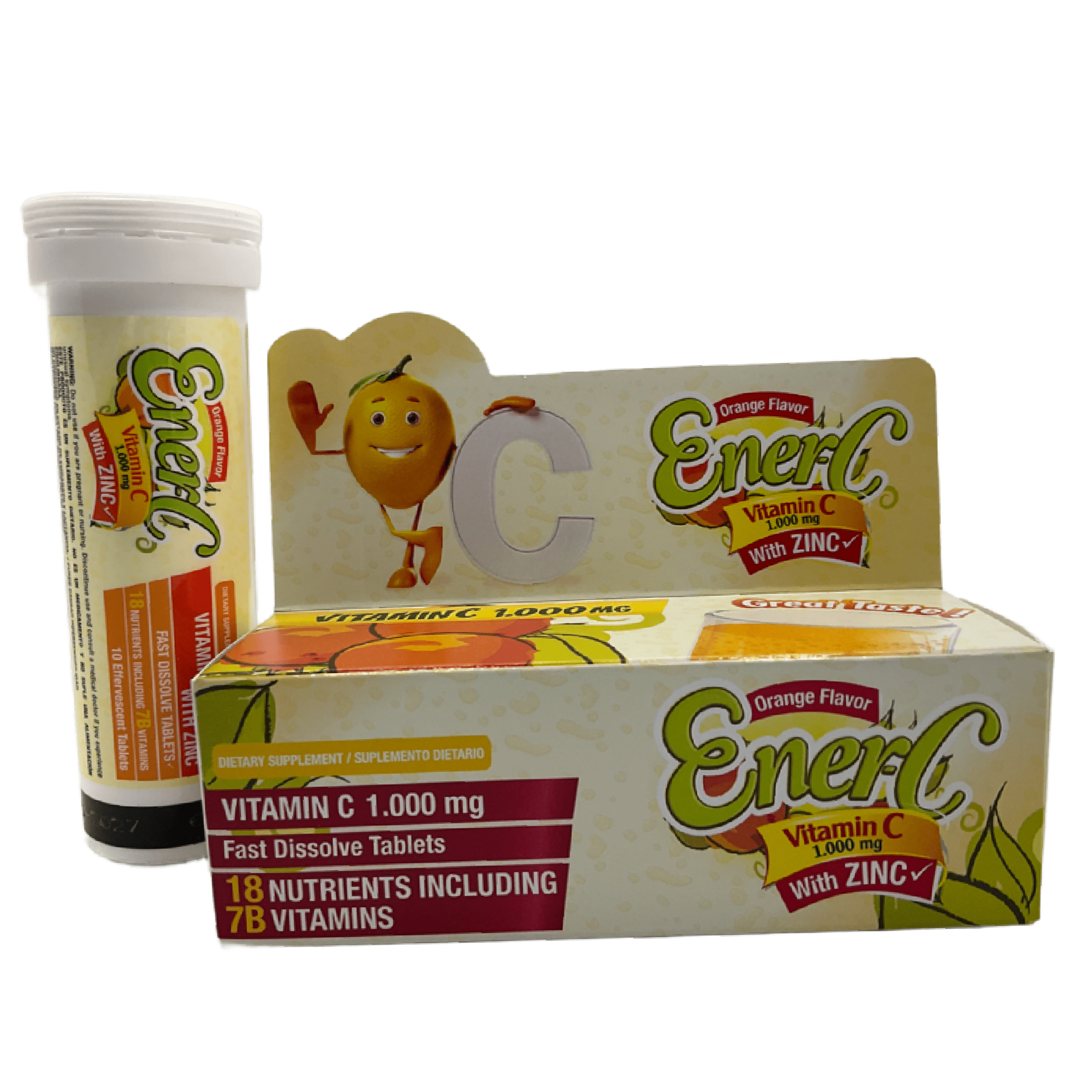 Ener C – Vitamina C 1000 mg + Zinc en tabletas efervescentes